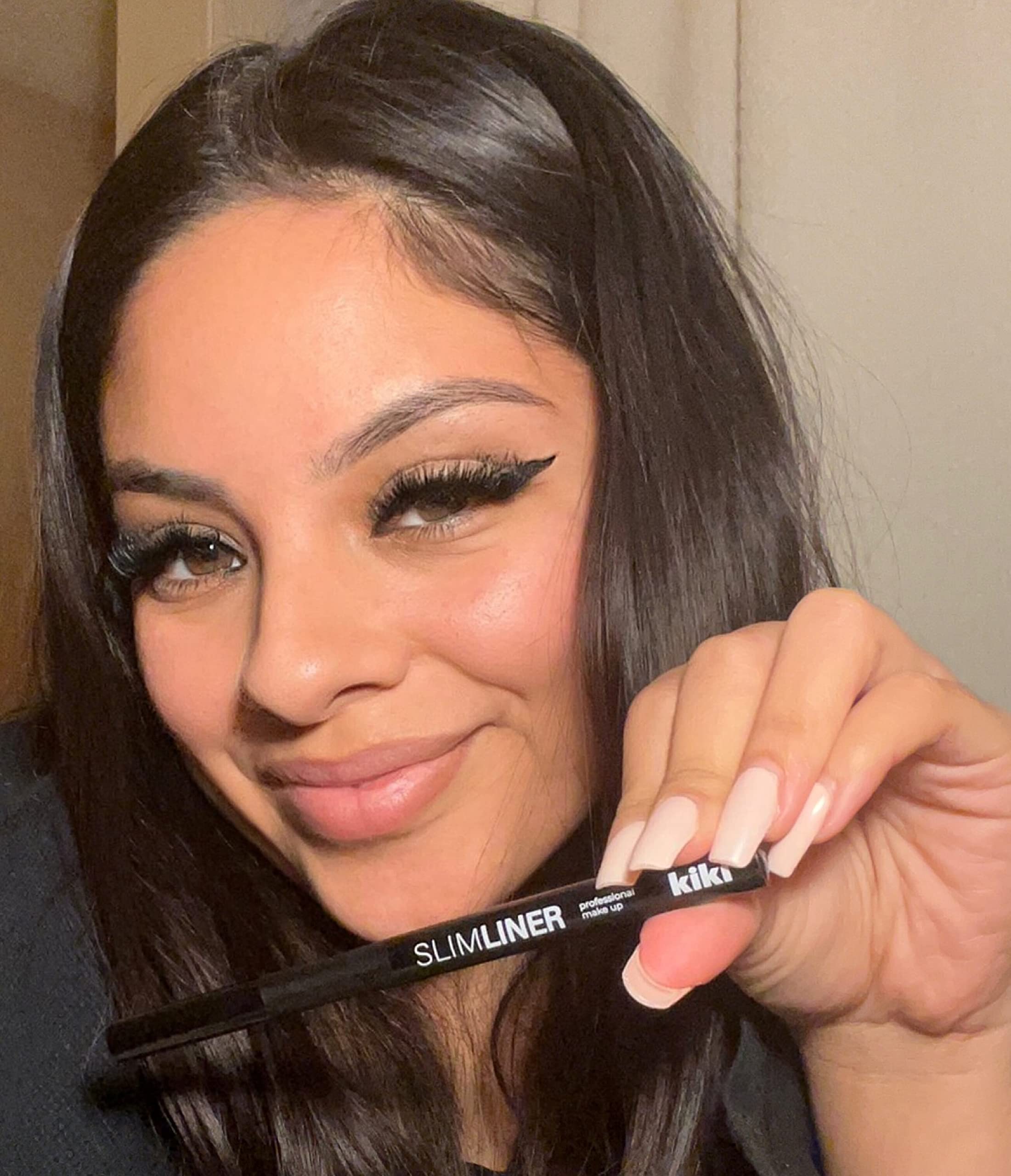 kiki Slimliner Liquid Eyeliner Pen Black, Smudge Proof All Day Vegan Formula, Cruelty Free