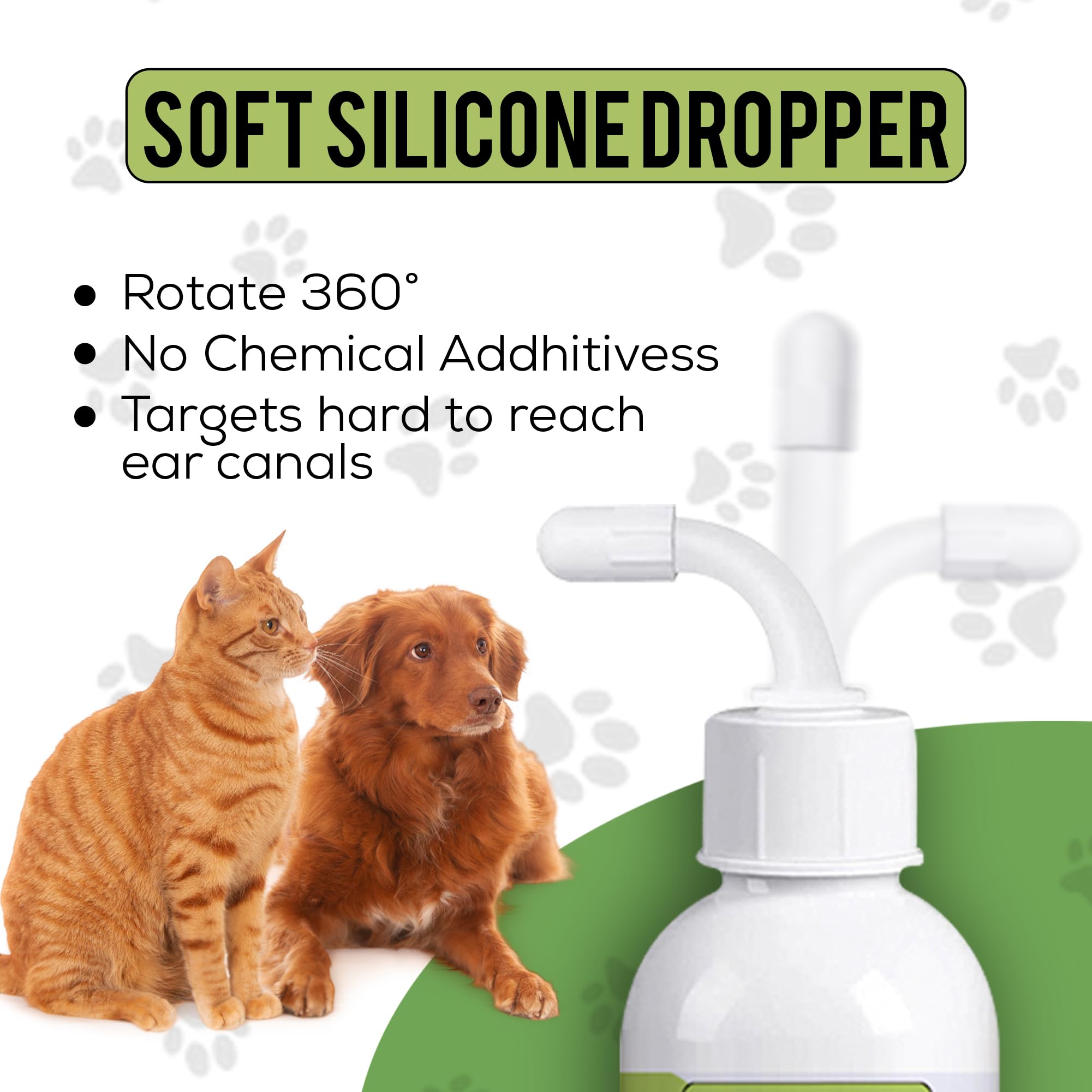 Zenpaws Dog and Cat Ear Cleaner Solution – Ear Drops - - Advanced Veterinary Recipe. Remove Wax and Build up and Relieve Itchiness - Alcohol-Free