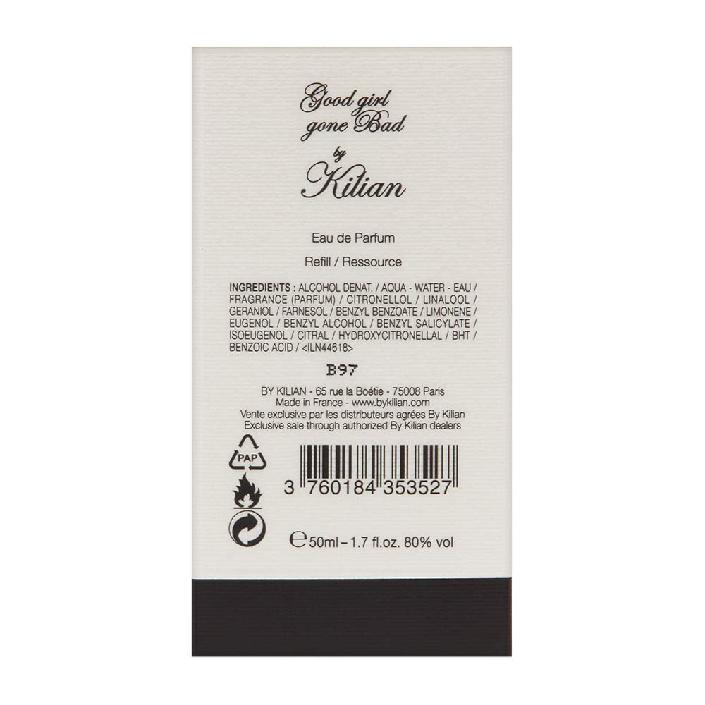 Kilian Eau de Parfum Spray Refill, Good Girls Gone Bad, 1.7 Ounce