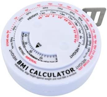 BMI Tape Measure, Measuring Tape for Body and Body Mass Index Color Calculator Retractable Measuring Tape 150cm/60inches for Body