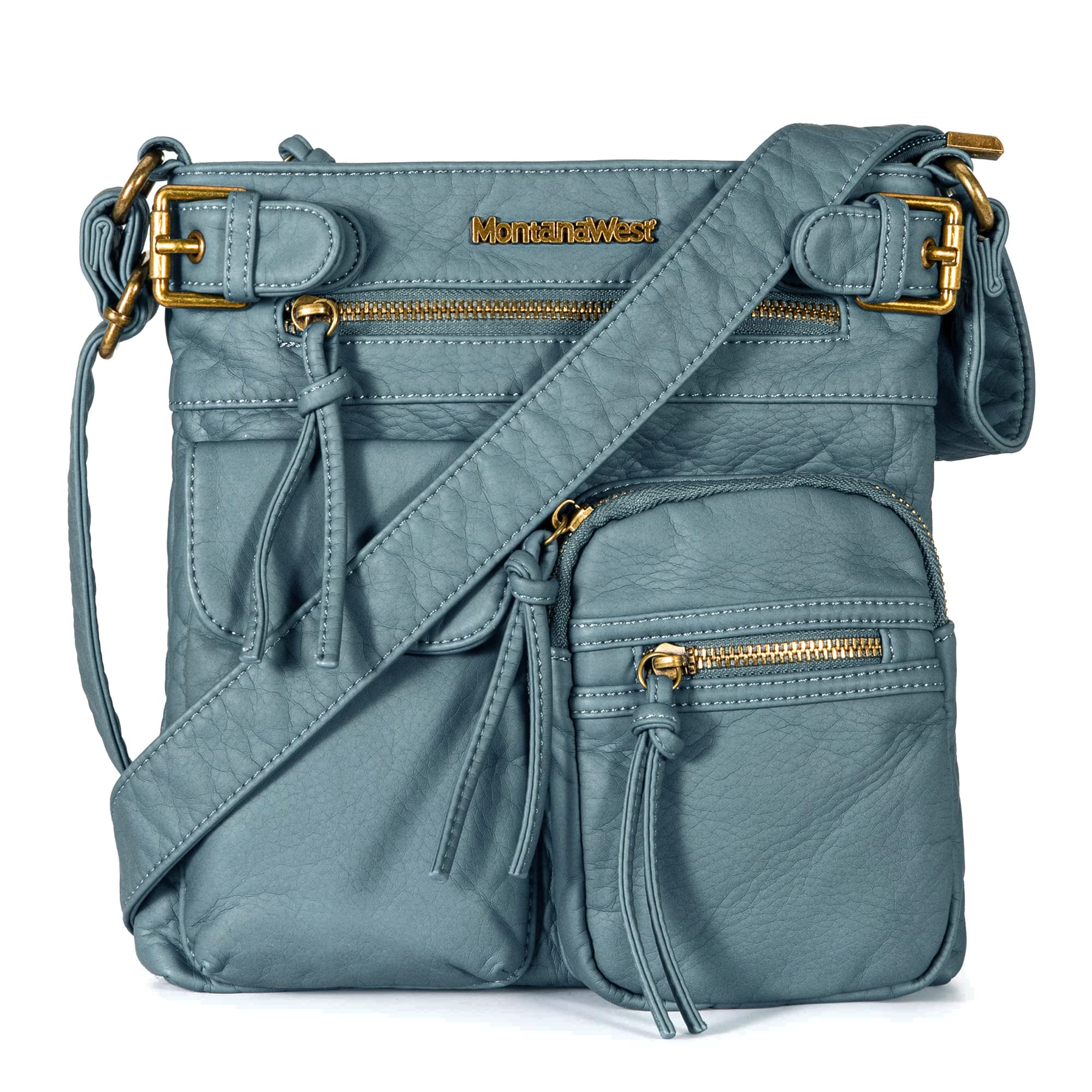 Montana West Crossbody Bags for Women Shoulder Purse and handbags Medium Multi Pocket Travel Bag,MWC-046JEAN