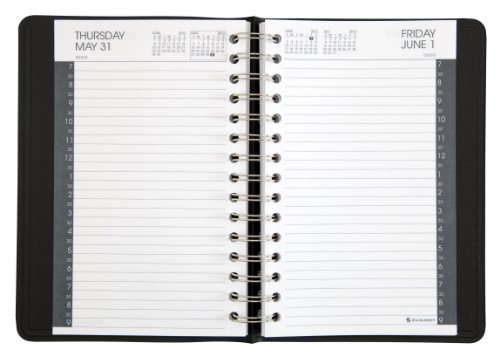 AT-A-GLANCE Recycled Daily Appointment Book, 5 x 8 Inches, Black, 2012 (70-207-05)