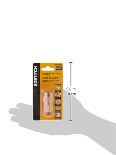Bostitch BTFP72320 Universal 1/4-Inch Series Coupler - Push-To-Connect - 1/4-Inch NPT Male Thread