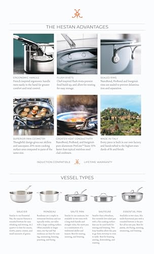 Hestan - ProBond Collection - Essential Skillet Set, Set of Two, 8.5-inch NonStick & 11-inch Stainless Steel, Made without PFOAs