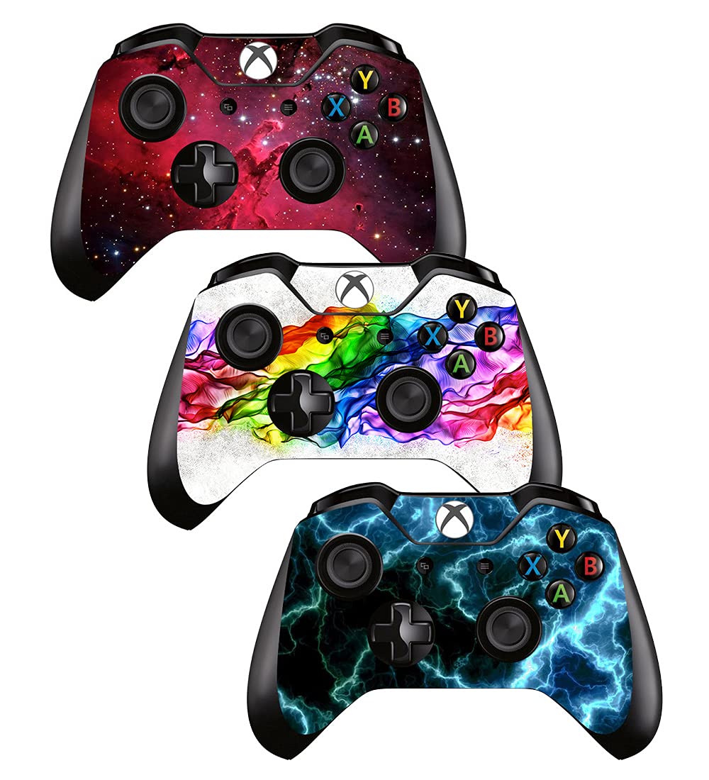 FOTTCZ [3PCS] Vinyl Skin for Xbox One/Slim/X Controller (Standard Edition), Sticker Decorate and Protect Device Surface, Group C