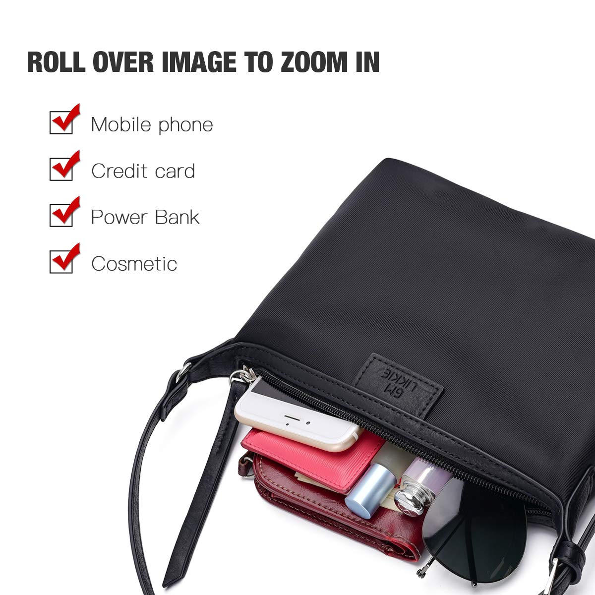 GM LIKKIE Shoulder Clutch Purse for Women, Small Top-Handle Y2K Classic Nylon Purse & Shoulder Handbag