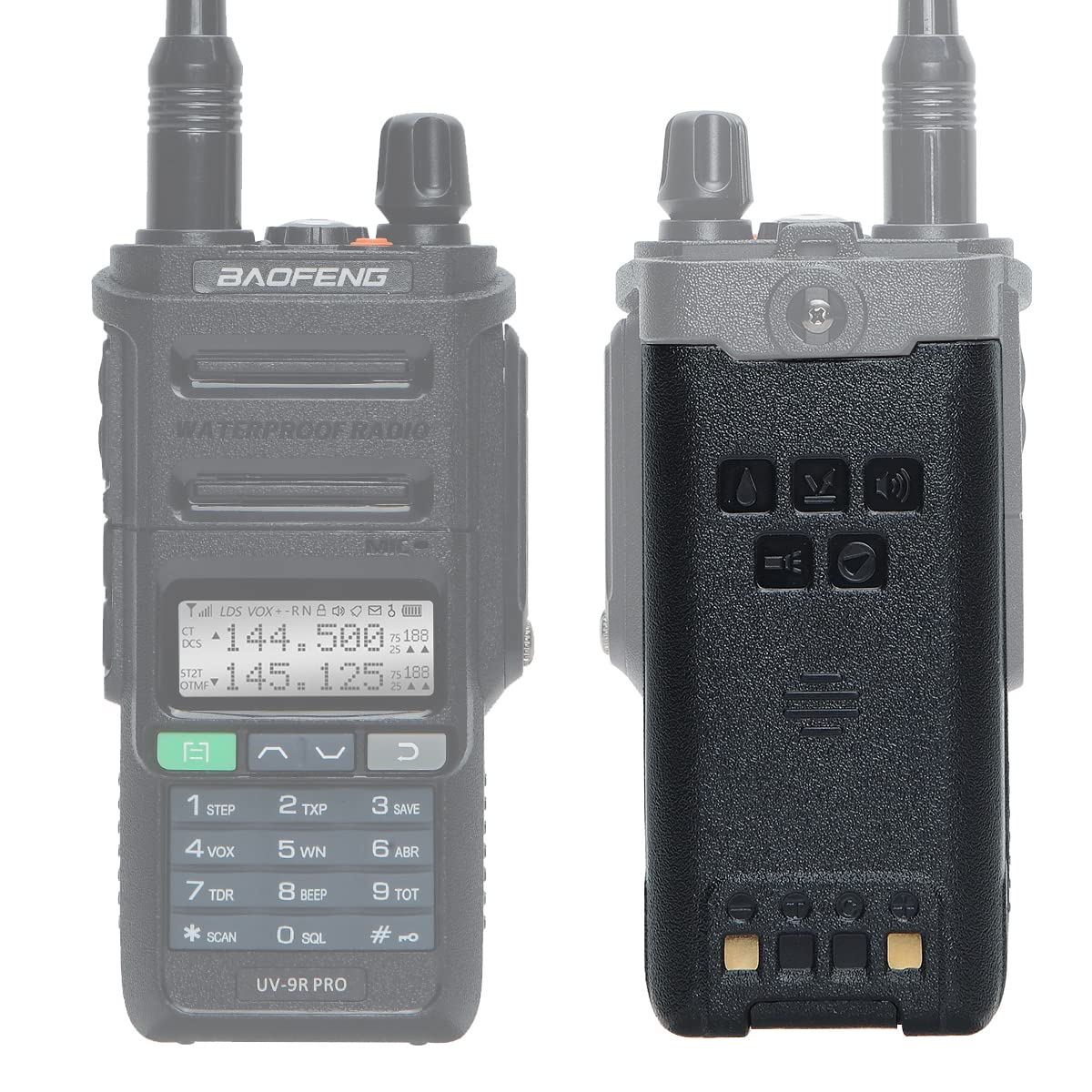 BAOFENG UV-9R Pro Battery BL-9 2800 mAh Li-ion 7.4V Replacement Two-Way Radio Battery for UV-9R Pro GMRS-9R Walkie Talkies