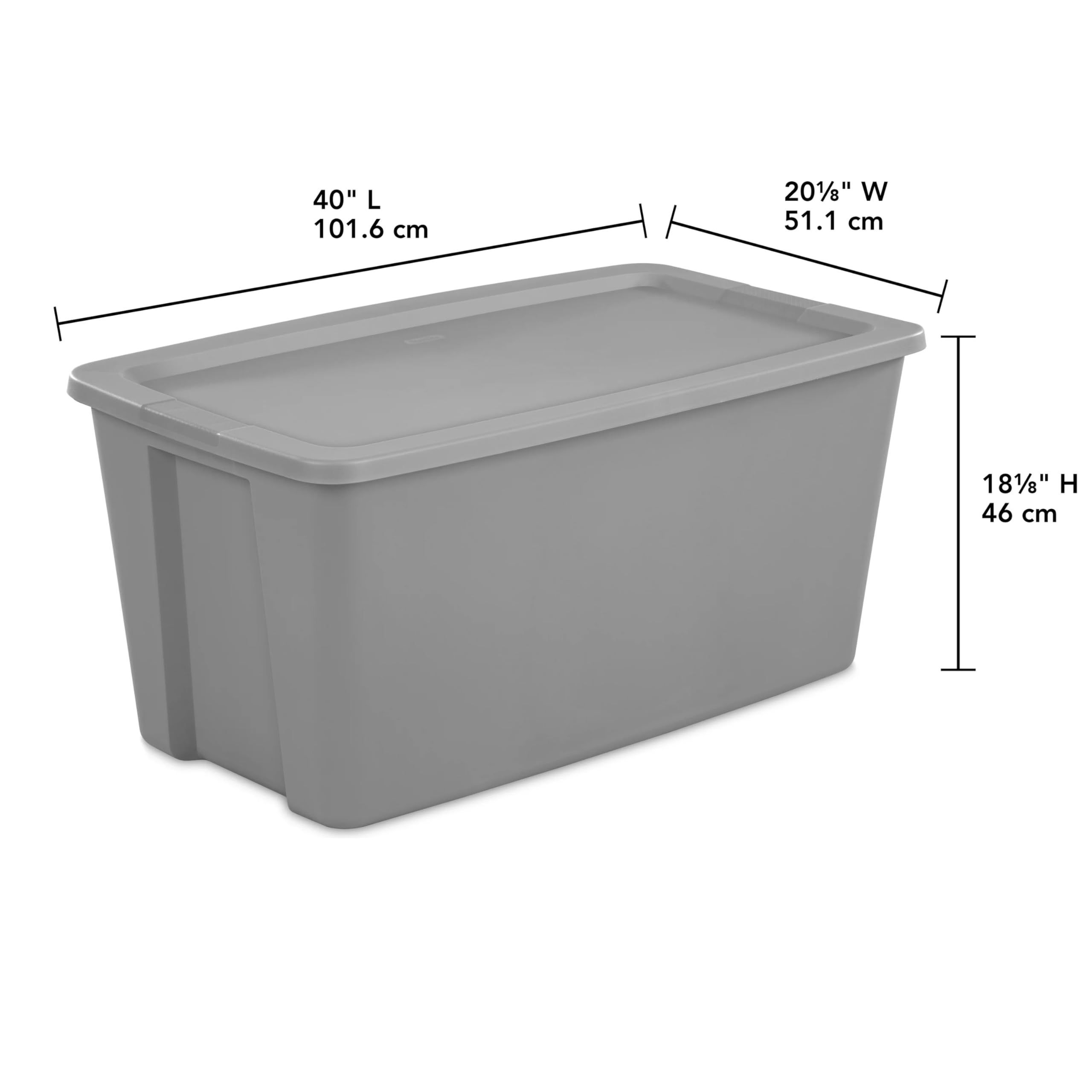 AYOYZ 50 Gallon Tote Box Plastic, Titanium