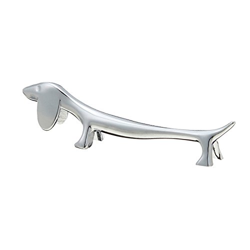 BMTick Silver ‘Hunter’s Dachshund’ Cutlery Rest for Knifes, Forks and Spoons (Set of 12) Knife Rest Set