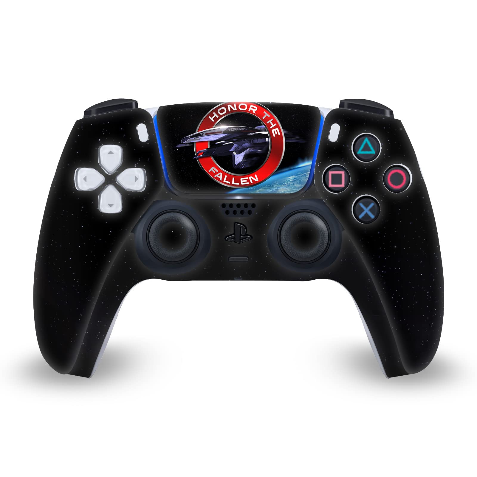Head Case Designs Officially Licensed EA Bioware Mass Effect Normandy SR1 Graphics Vinyl Faceplate Sticker Gaming Skin Decal Cover Compatible With Sony PlayStation 5 PS5 DualSense Controller