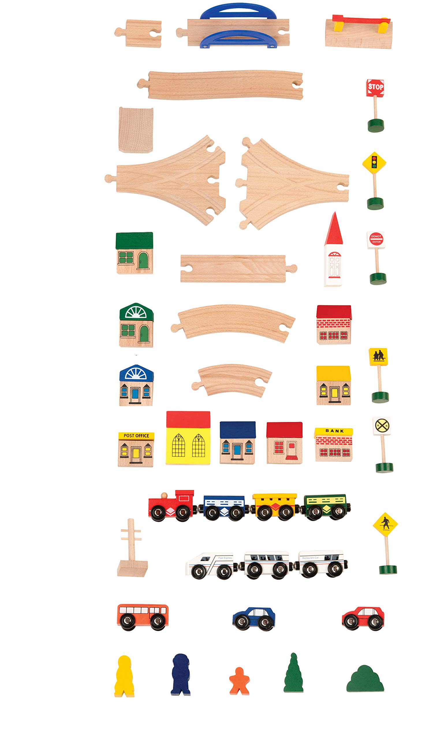 Battat – Deluxe Wooden Train Set (102Pcs)