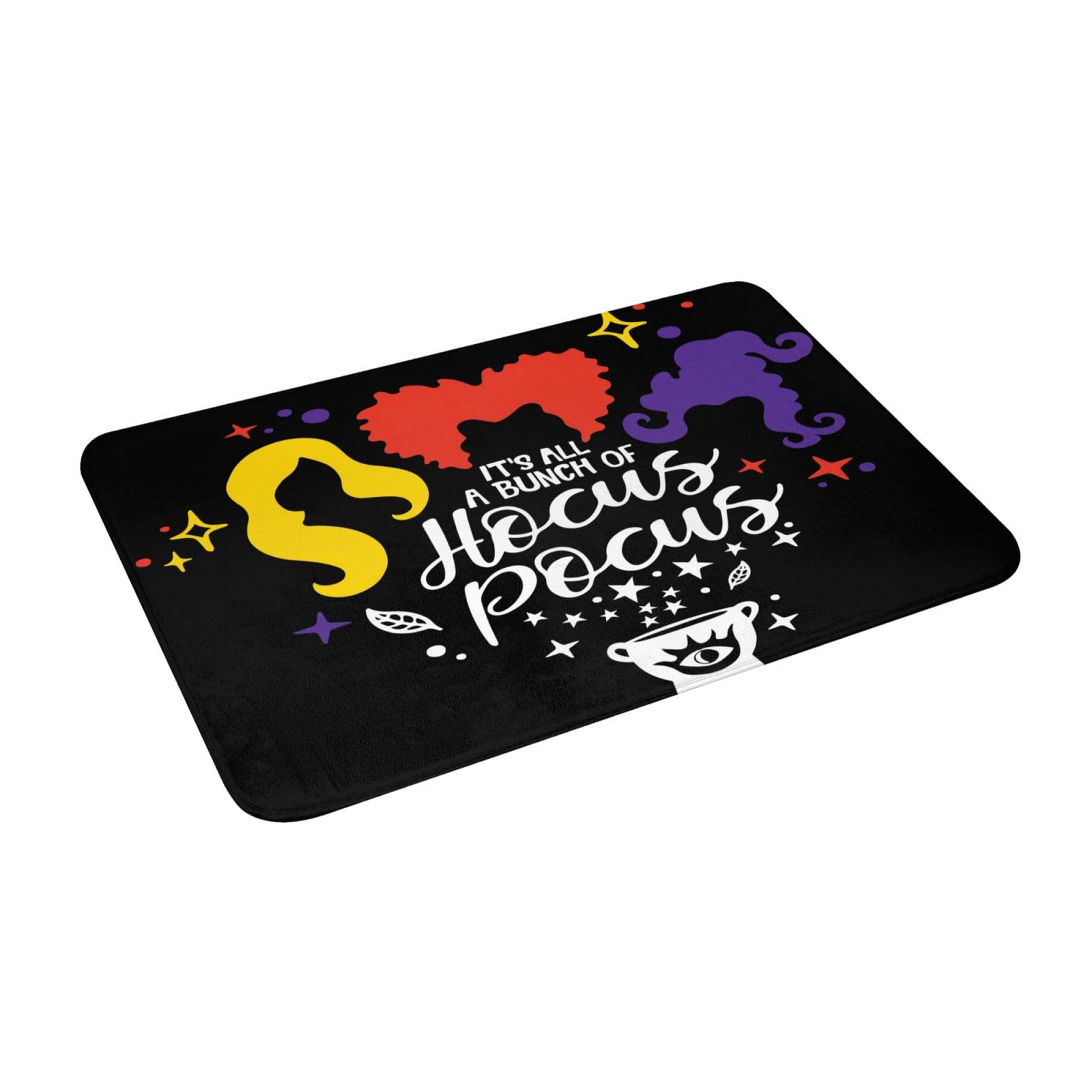 Bath Mat for Bathroom Sanderson Sisters Halloween Hocus Pocus Rugs Shower Mats Memory Foam Rug Non Slip Floor Small Carpet Soft Light Absorbent Washable for Home Hotel Decor 15.7 X 23.6 inch