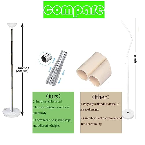 AUGURO balloon column kit set of 2 metal adjustable balloon stand 8ft balloon tower stand kit with base Decorations for Baby Shower Graduation Birthday Wedding Party