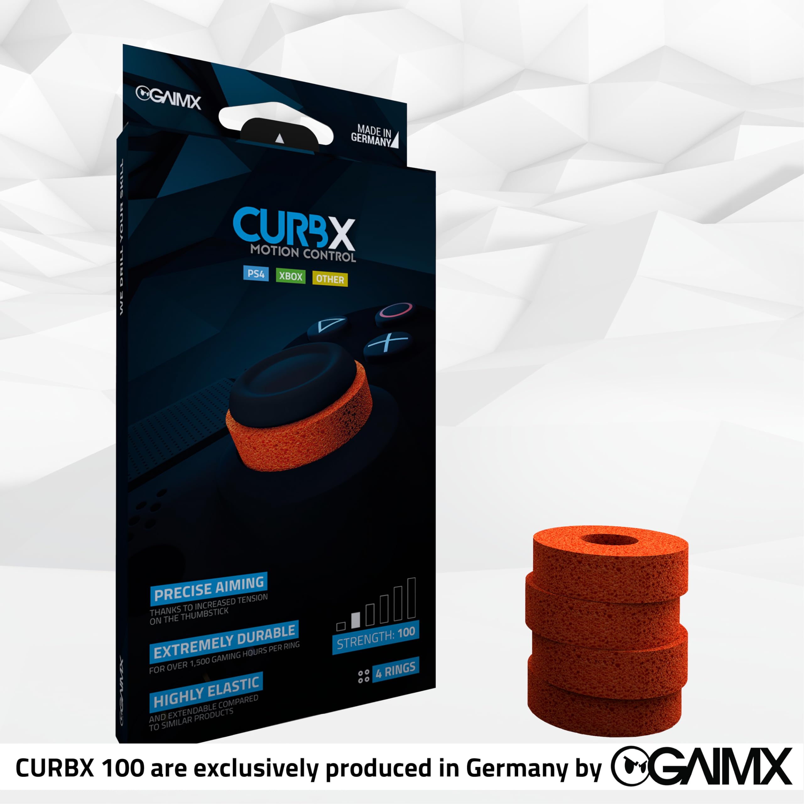 GAIMX CURBX 100 Motion Control – Aim Assist and Shock Absorber for thumbstick – Aim Improvement for Playstation 4 & 5, Xbox One and Xbox 360 (Strength 100)
