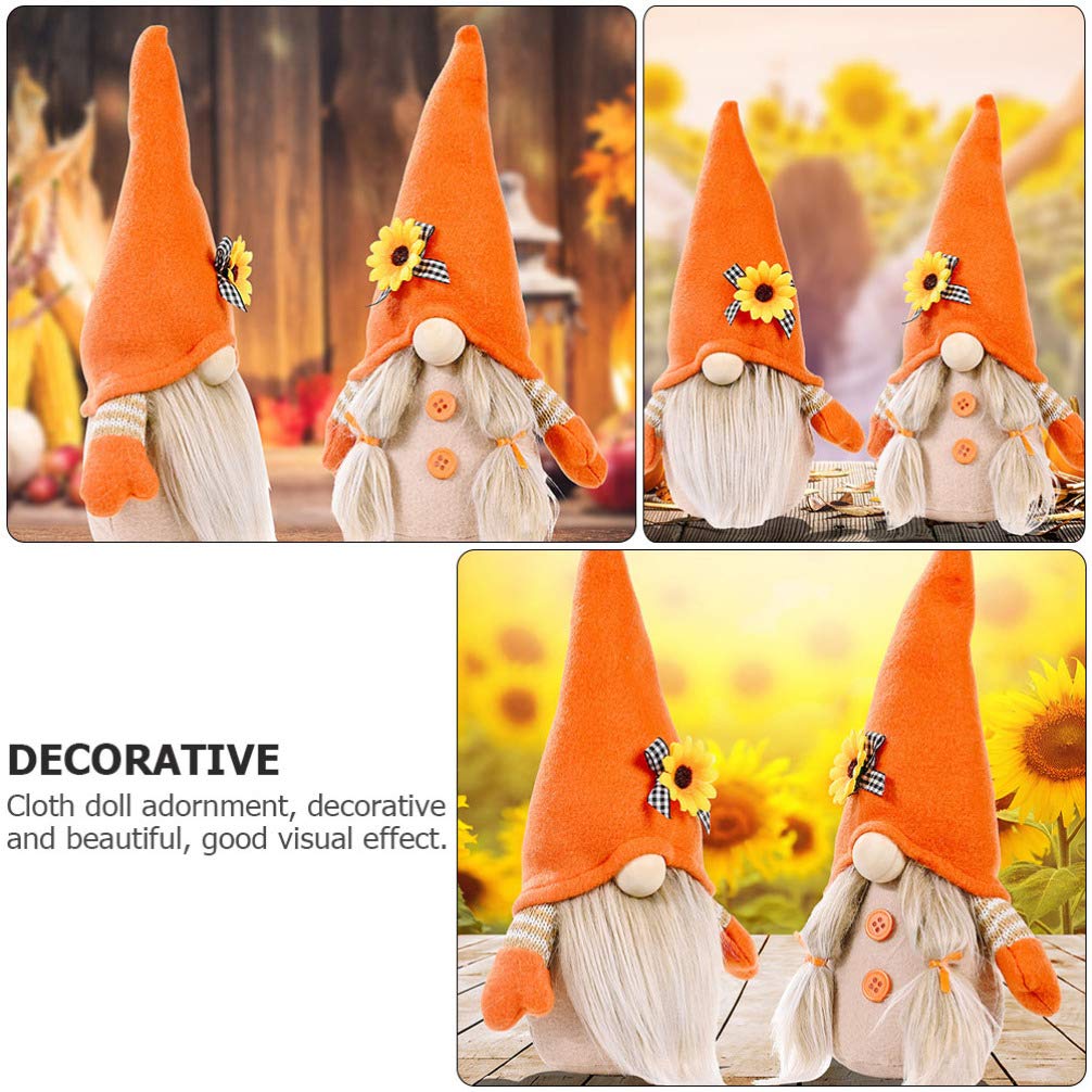 Sunflower Garden Gnome Spring Summer Plush Dwarf Decorations Scandinavian Tomte Swedish Doll Tiered Tray Ornaments for Home Decor Girl