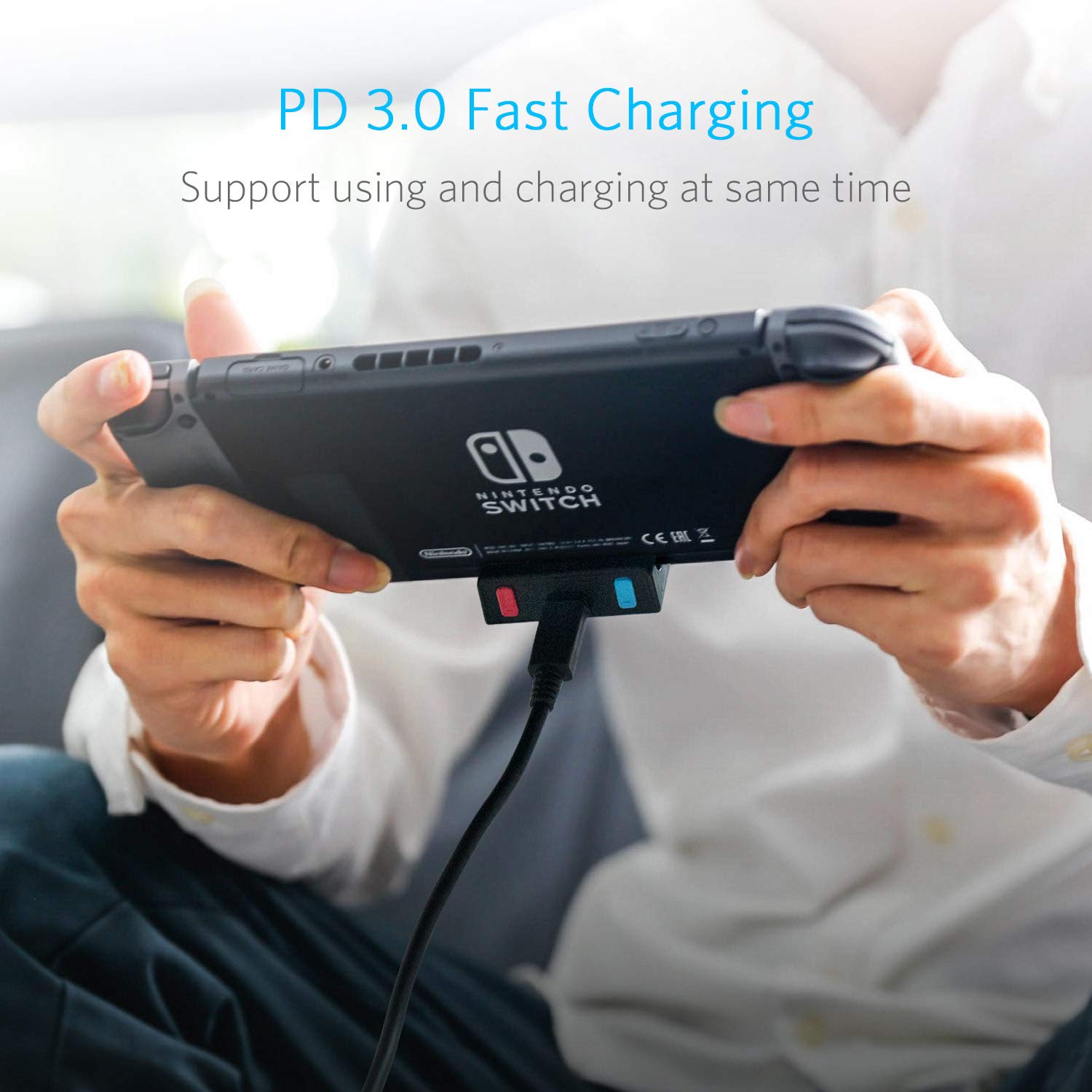 FreePro Bluetooth 5.0 aptX Low Latency Transmitter Adapter for Nintendo Switch & Switch Lite, PD Fast Charging with Dual Audio Streaming