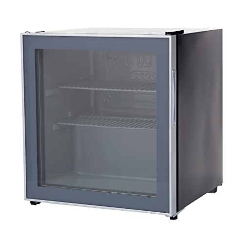 Avanti ARBC17T2PG 1.6 Cubic Foot Beverage Cooler Refrigerator, 20" x 18.3" x 17.3", Black