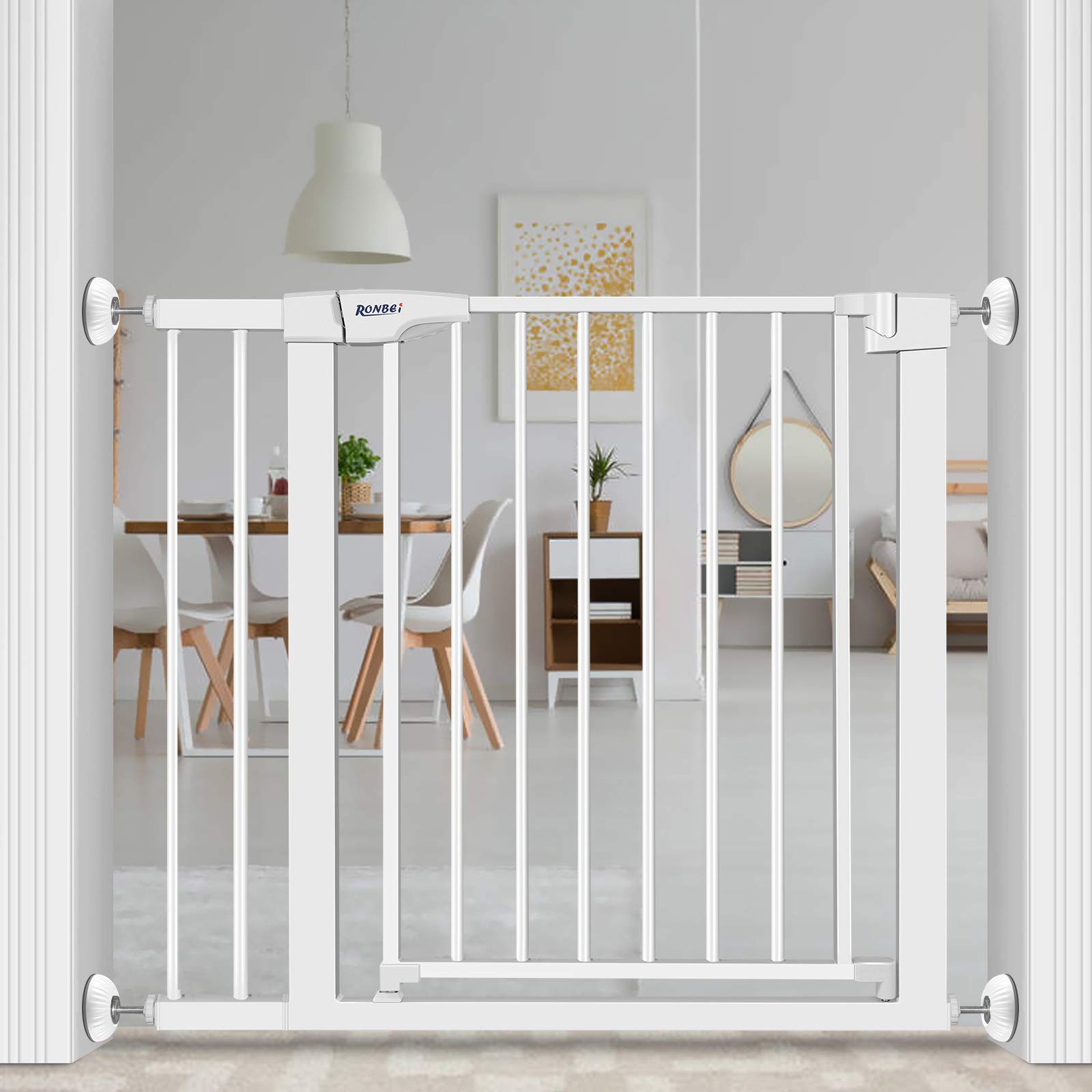 Baby Gate Wall Protector, 4PCS Protect Walls & Doorways from Child, Pet & Dog, Pressure Mounted Safety Gates Wall Cups