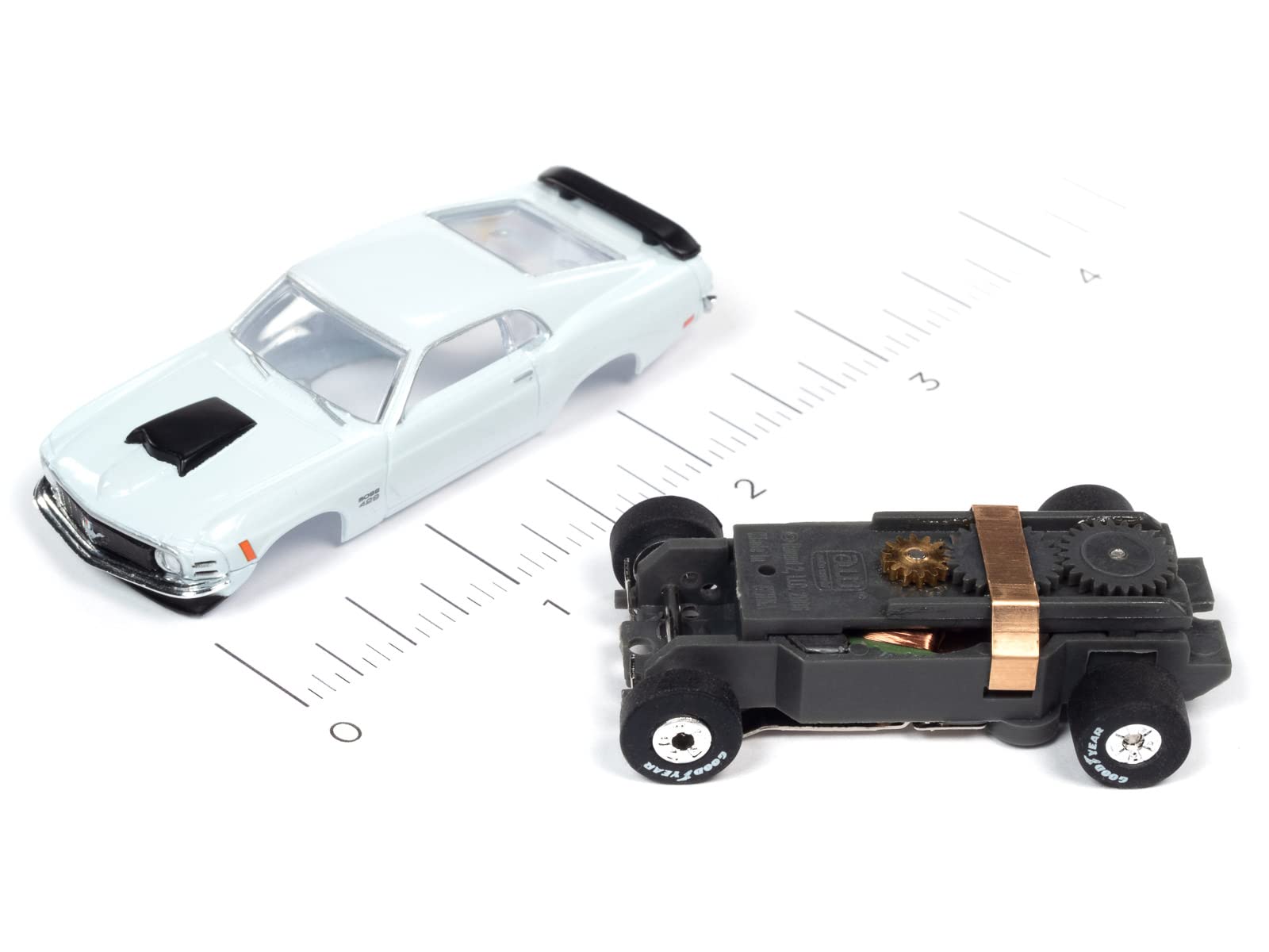 Auto World Thunderjet 1970 Ford Mustang Boss 429 Blue HO Scale Slot Car
