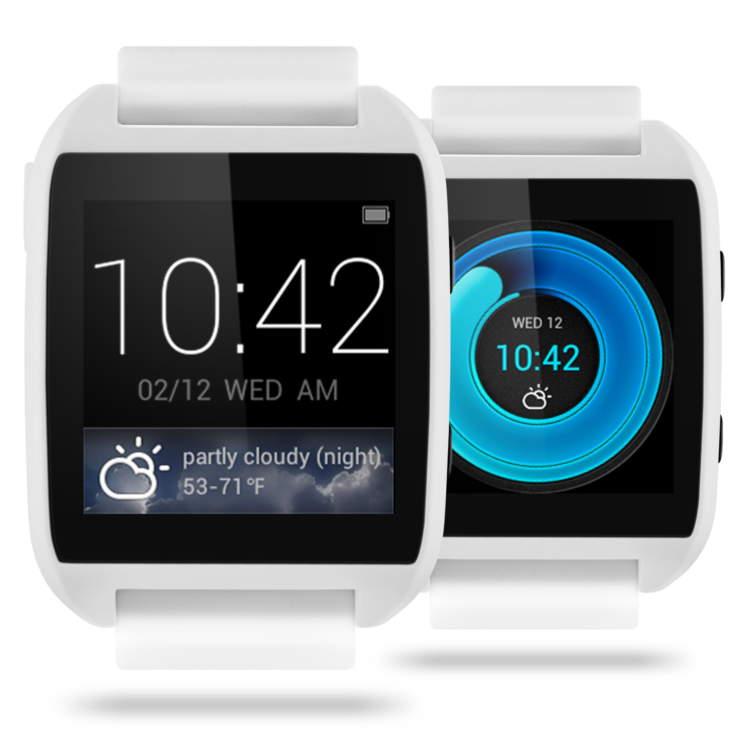 Smart Watch, Ematic All in One Easy to Wear [ Wearable ] White Smartwatch with Carrier Case [ ESW454W ]