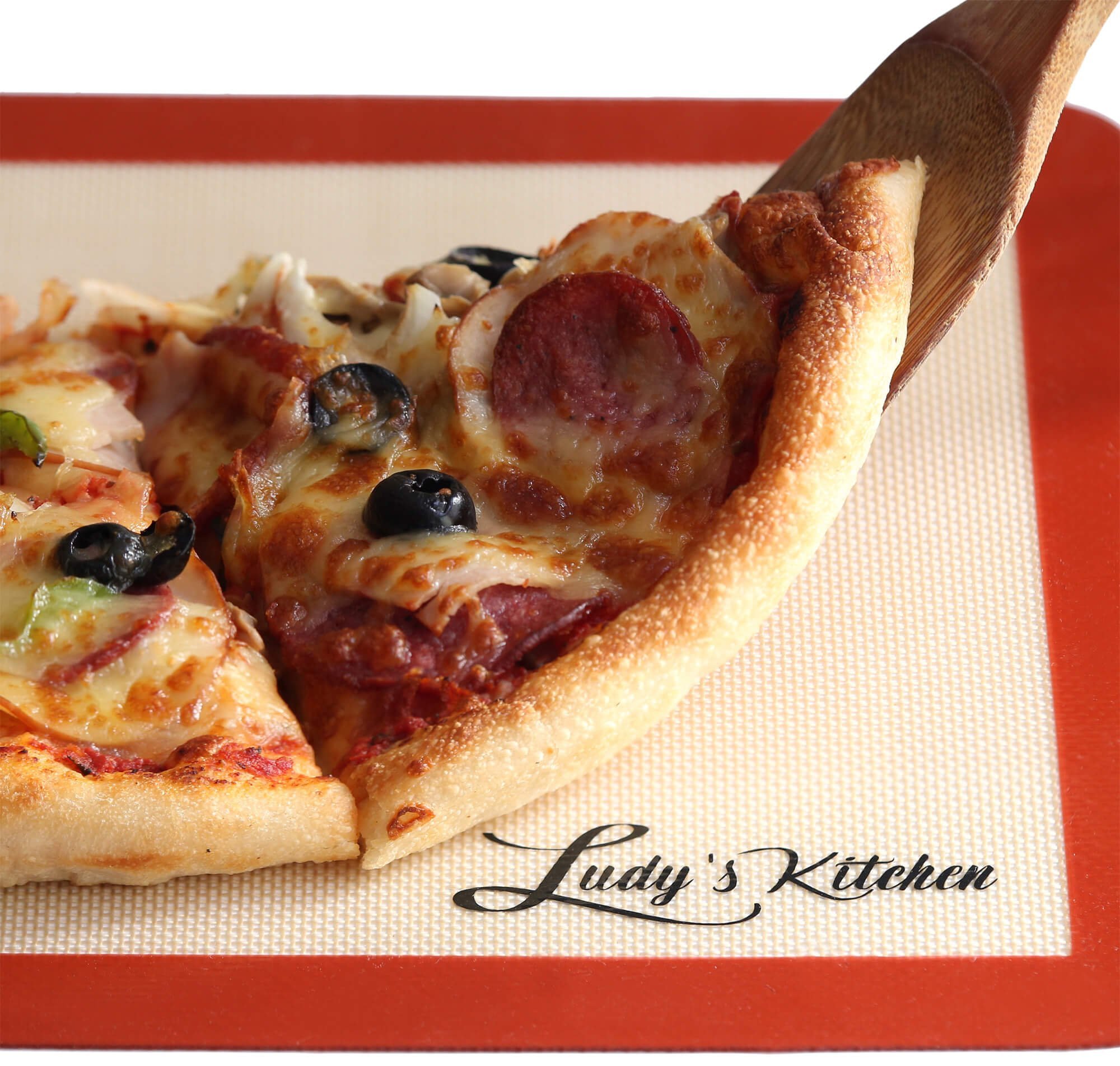 Baking Sheet Liners, 2-Pc Set by Ludy's Kitchen - Replaces Baking Papers - Commercial Grade Silicone Baking Mats - Non Stick, Durable, & Reusable Oven Pan Liners - Great Gift Ideas