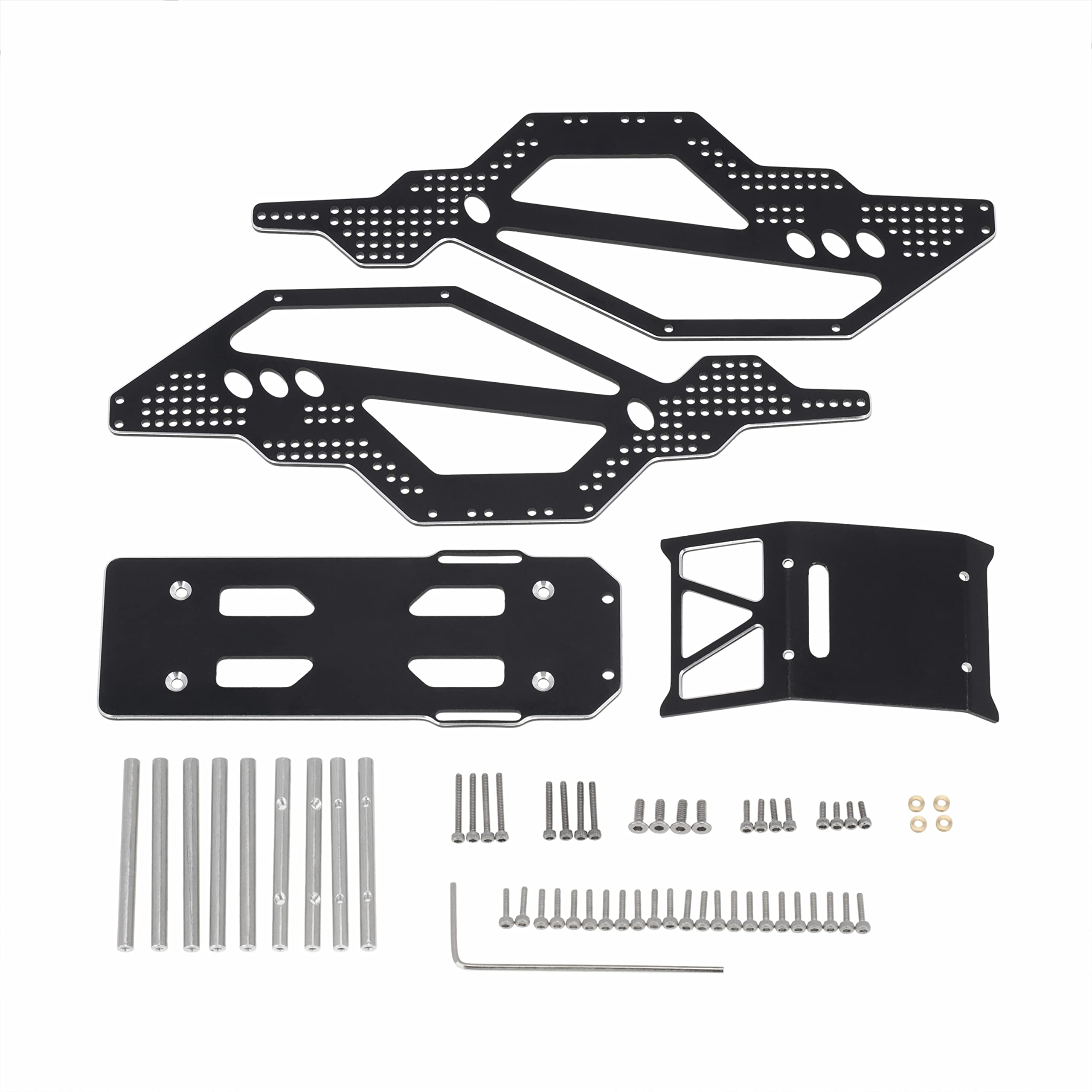 DKKY Aluminium Alloy Upgrade Chassis Frame Body Kit Replacement Parts for 1/24 Axial SCX24 90081 RC Rock Crawler Accessories Parts
