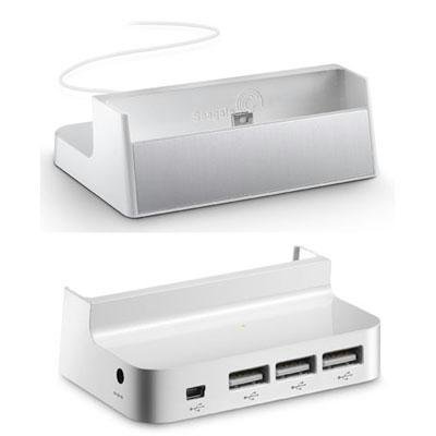 Seagate FreeAgent Go Dock+ with 3 Powered USB Ports 100563416 (White)