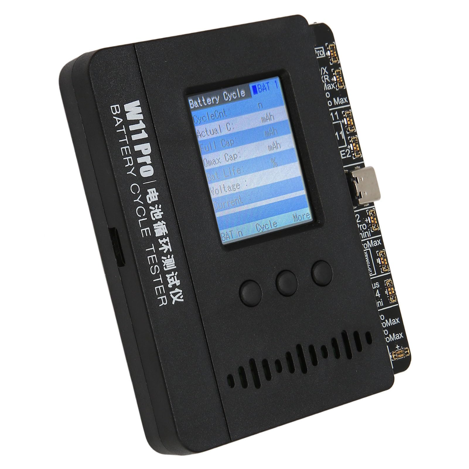Battery Cycling Machine Tester, Phone Battery Repair Module Plug and Play 100-240V Supports Dual Operation Mode 1.8 Inch TFT Screen for Phone Batteries (US Plug)