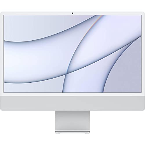 Apple iMac 24" with Retina 4.5K Display, M1 Chip with 8-Core CPU and 8-Core GPU, 16GB Memory, 1TB SSD, Gigabit Ethernet, Magic Keyboard with Touch ID and Numeric Keypad, Silver, Mid 2021