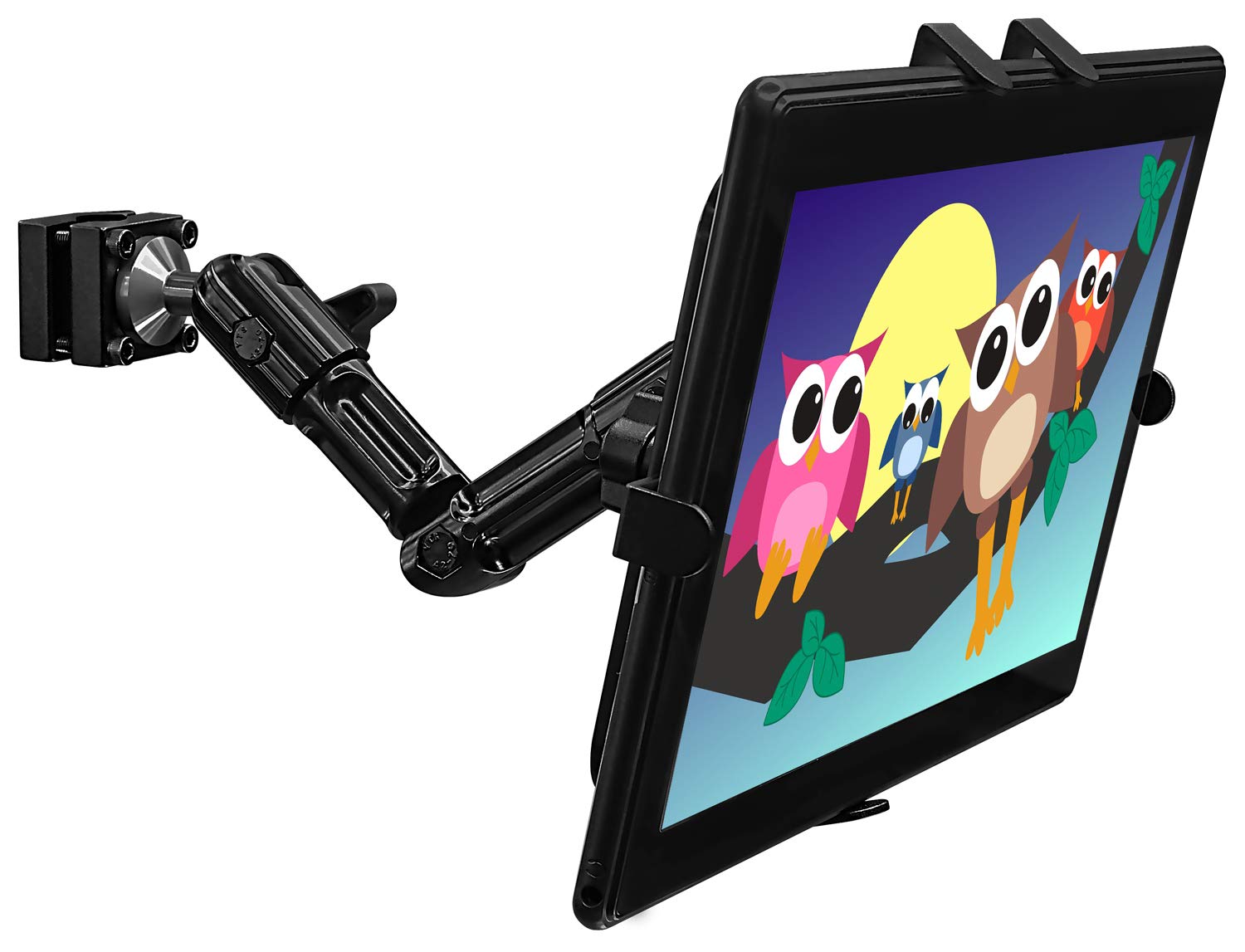 Mount-It! Premium Car Headrest Tablet Holder with Adjustable Arm | Heavy Duty Aluminum Car Tablet Mount for iPad 7, Galaxy Tab, Fire Tablets (MI-7310)