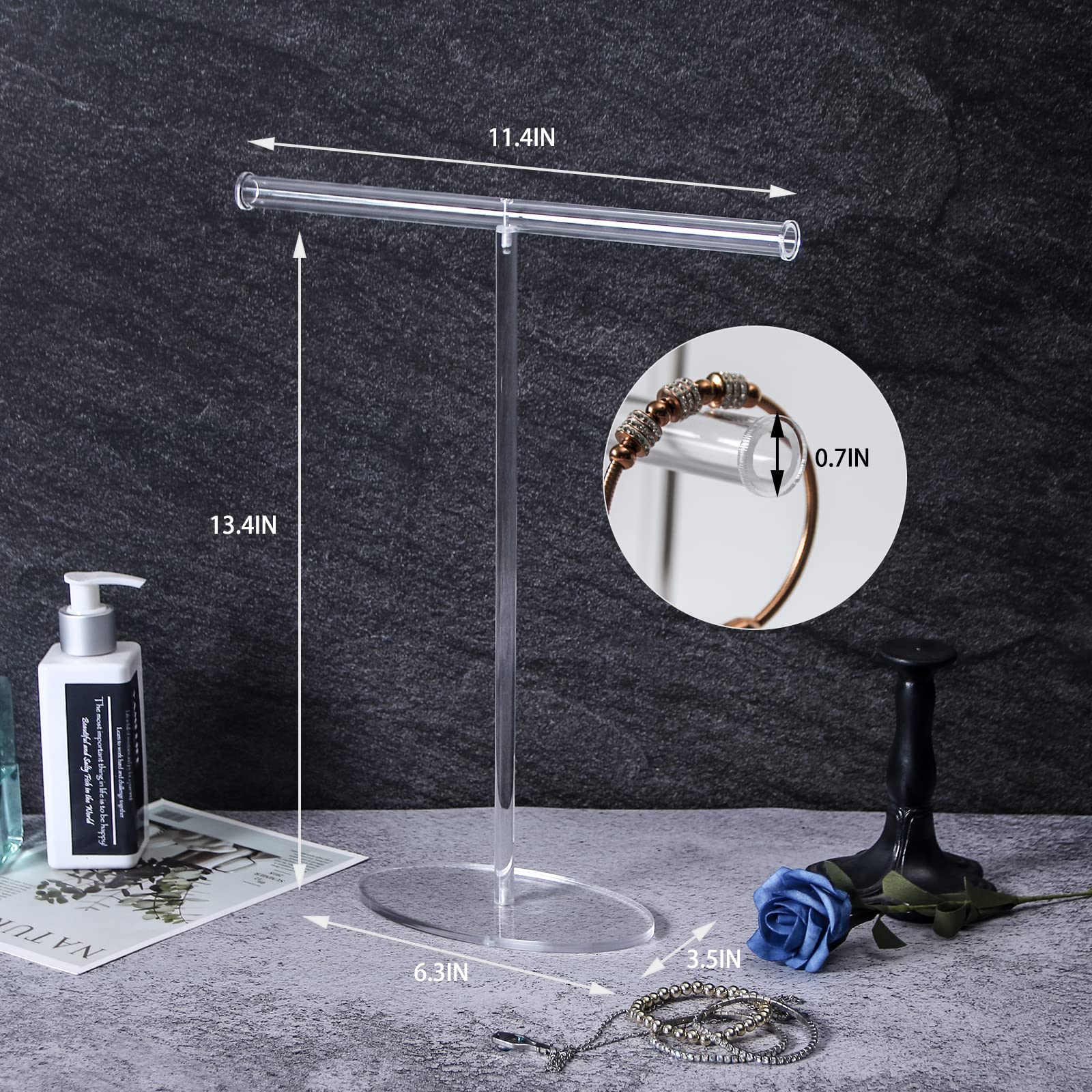 Ausalivan Acrylic Necklace Holder Organizer,bracelet Necklace Display Stand for Selling,Jewelry Storage Rack