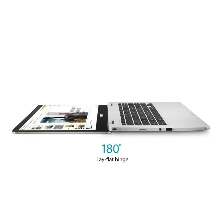 ASUS Flagship Chromebook 14 FHD Student Laptop, Intel Celeron N4020 Up to 2.8GHz, 4GB RAM, 192GB Storage (64GB eMMC+128GB MSD Card), Wi-Fi, Webcam, Bluetooth, Zoom Meeting, 10 Hours Battery, Chrome OS