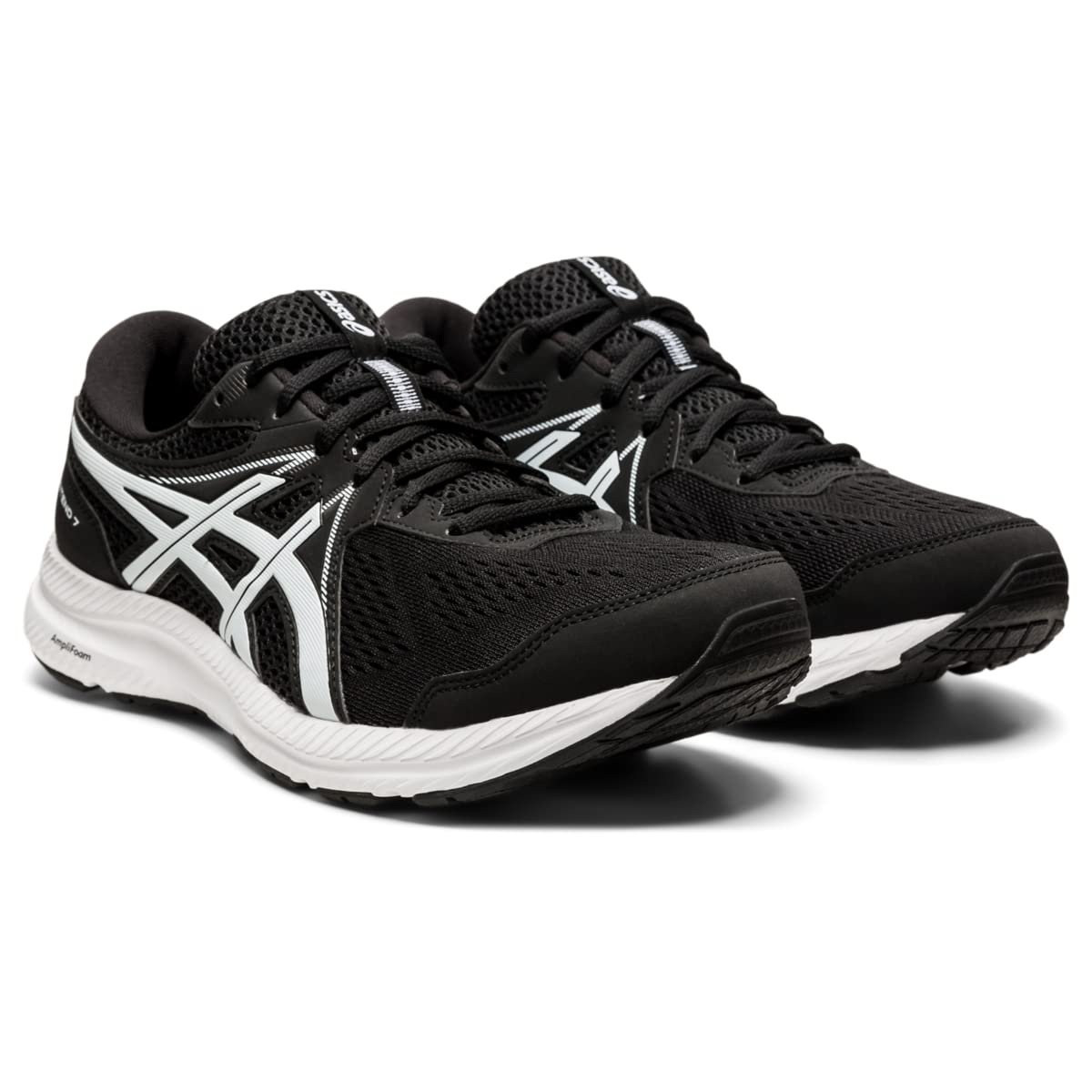 ASICS Men's GEL-Contend 7 Running Shoes, 8.5, BLACK/HAZARD GREEN