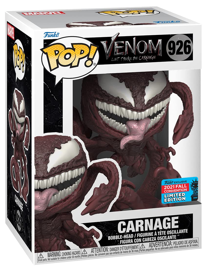 Funko Pop Marvel Venom Carnage 2021 Fall Convention #926 - Exclusive Special Edition - Marvel Pop Figure, Multicoloured, One Size