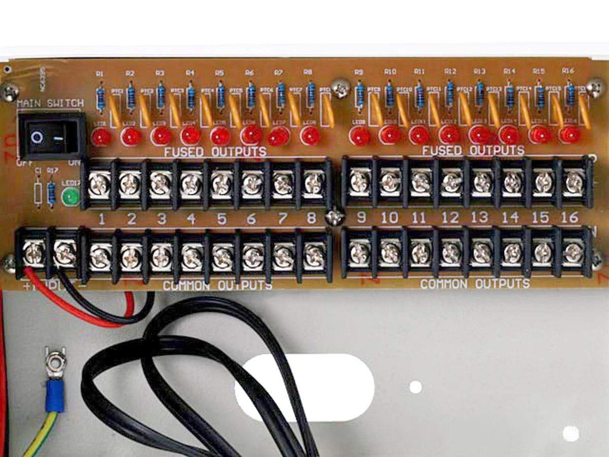 Monoprice 16 Channel CCTV Camera Power Supply - 12VDC - 10Amps