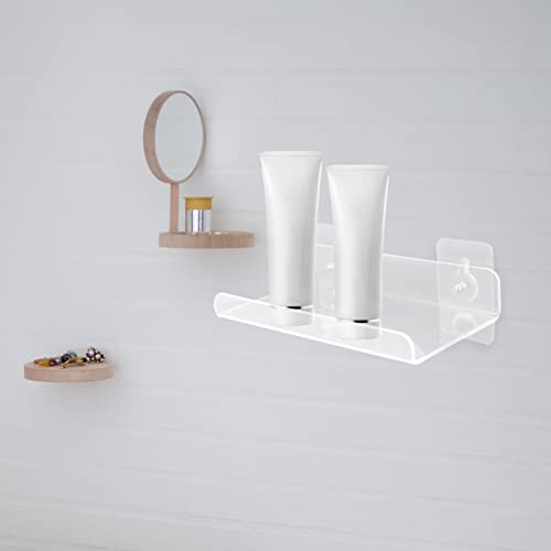 Beavorty Acrylic display stand nail polish rack album covers for wall decor clear wall shelf acrylic wall shelf clear bookshelf vinyl record wall mount -mounted Display stands