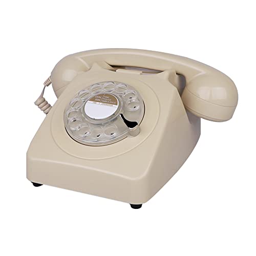 Benotek Retro Rotary Phone Old-Fashioned Decorated Antique Telephone Wired Landline Telephones for Home Office School Hotel Decor