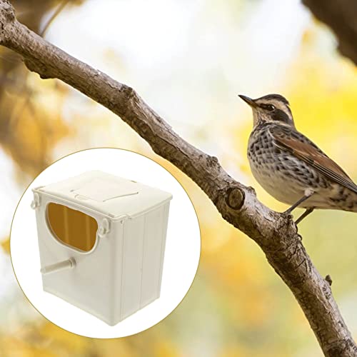 balacoo Bird Cage Parrot Breeding Box Nesting Box: 2pcs Parakeet Bird Nest House Cage Mounted Plastic Hanging Bird Hut for Finch Cockatiel Budgie Conure Parrot