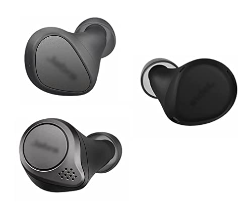 BLLQ 6 Pairs Silicone Ear Tips Replacment for Jabra Elite 7 Pro/75t/ 65t/ Active/ Elite 3 Eartips Replacement Silicone Compatible with Jabra Earbuds, Black Jbra