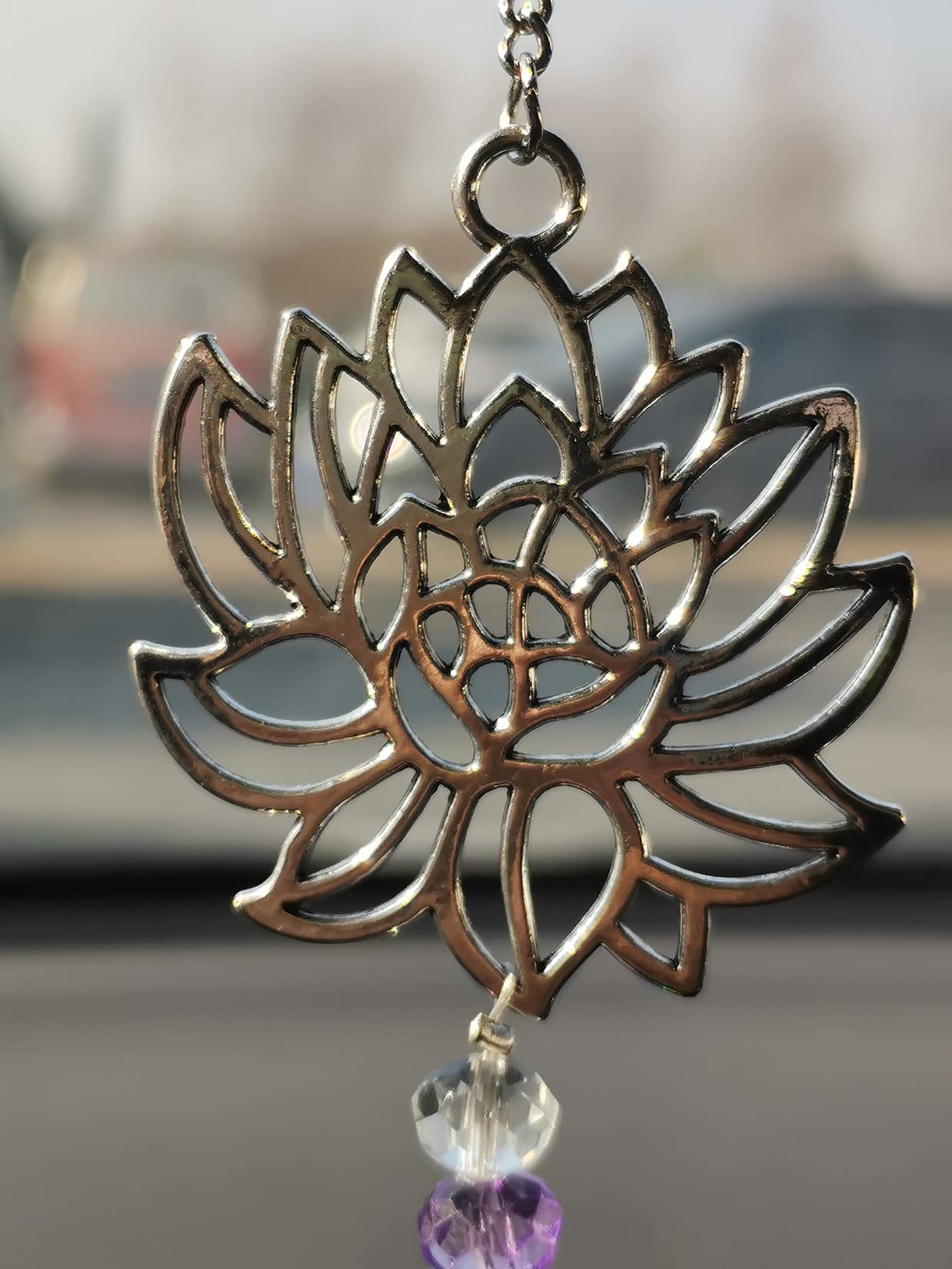 Healing Crystal Car Hanging Flower Accessories Rearview Mirror Window Garden Decorations Wall Home Decor Ornaments