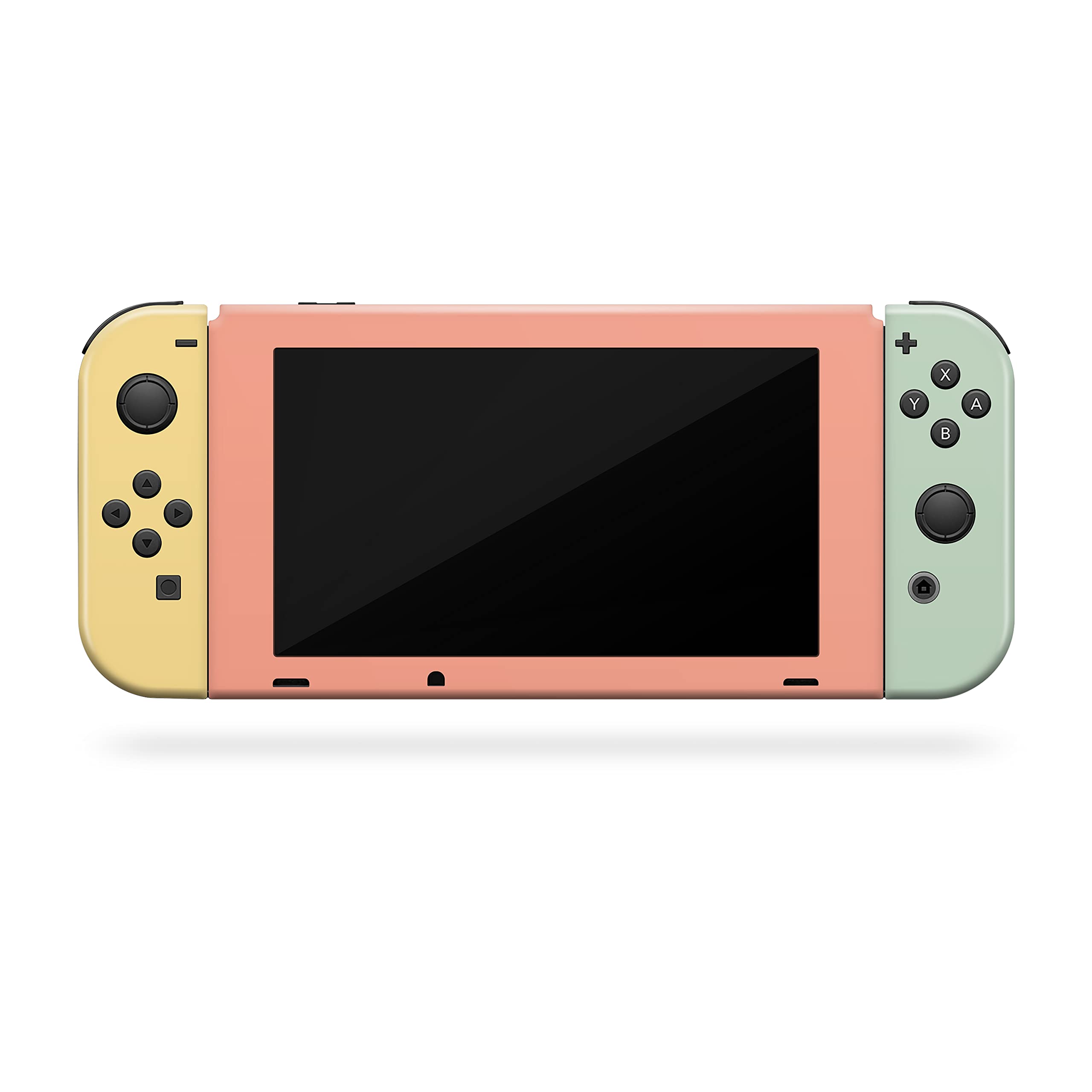 Tacky Design Color Blocking Skin Compatible with Nintendo Switch Skin Wrap Cover, Green Colorwave Skin for Nintendo Switch Stickers, Premium Vinyl 3M Full Wrap Decal.