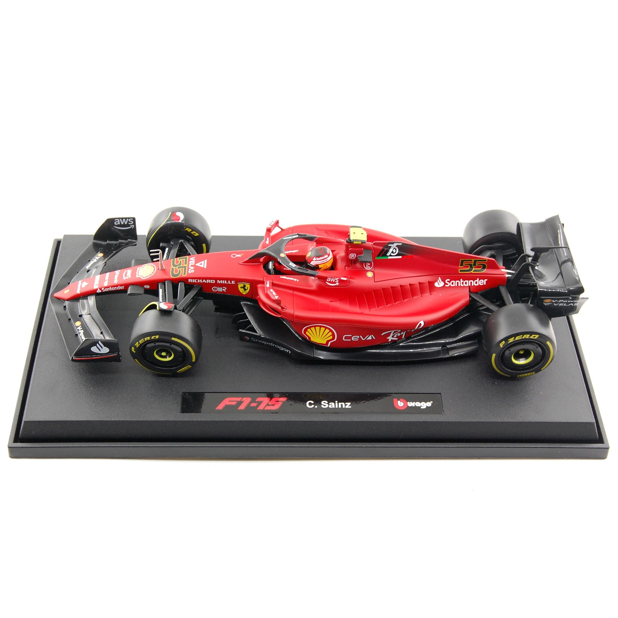Bburago F1 Ferrari #55 Carlos Sainz 2022 1/18 Diecast Model Car 16811