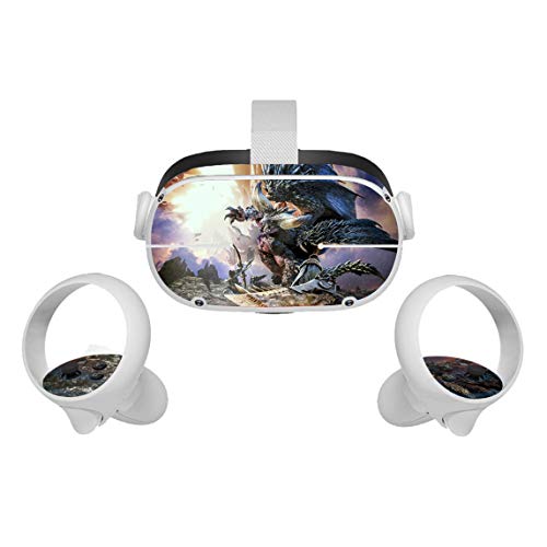 Amala NAIDU Hunter Beasts World Video Game Oculus Quest 2 VR Headset and Controller Skin, Vinyl Decal Skin for VR Headset and Controller, Virtual Reality Protective Accessories