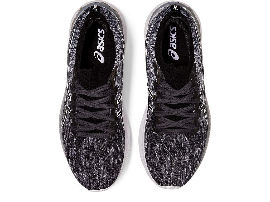 ASICS Women's Gel-Nimbus 23 Knit Running Shoes, 8, Sheet Rock/Black
