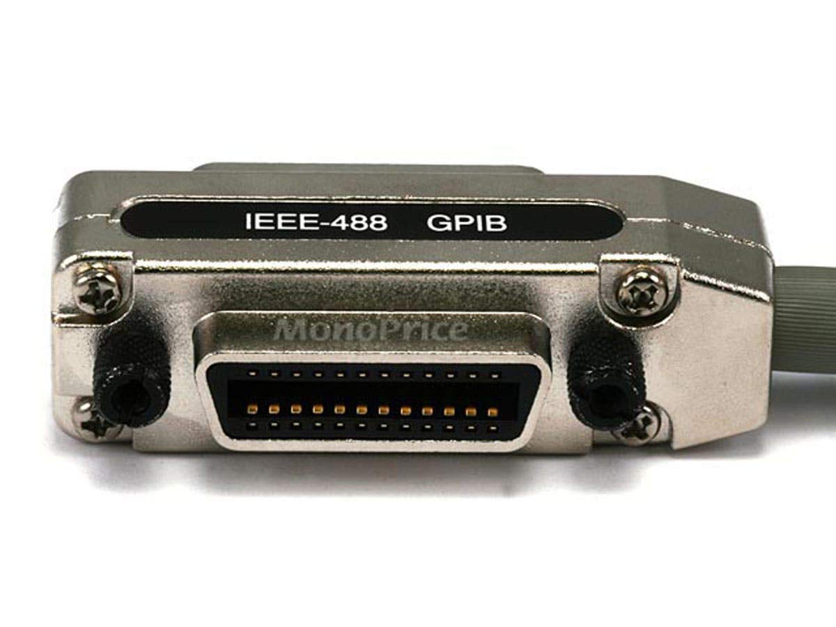 Monoprice IEEE-488 Cable - 2 Meter - Gray | with Metal Hood, Commonly Used on Older Systems by Commodore, HP and Tektronix
