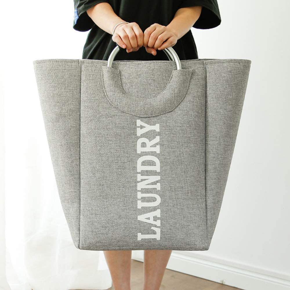 Laundry Hamper Bag with Handles Clothes Hamper, Collapsible Laundry Basket Space Saving Storage Hamper