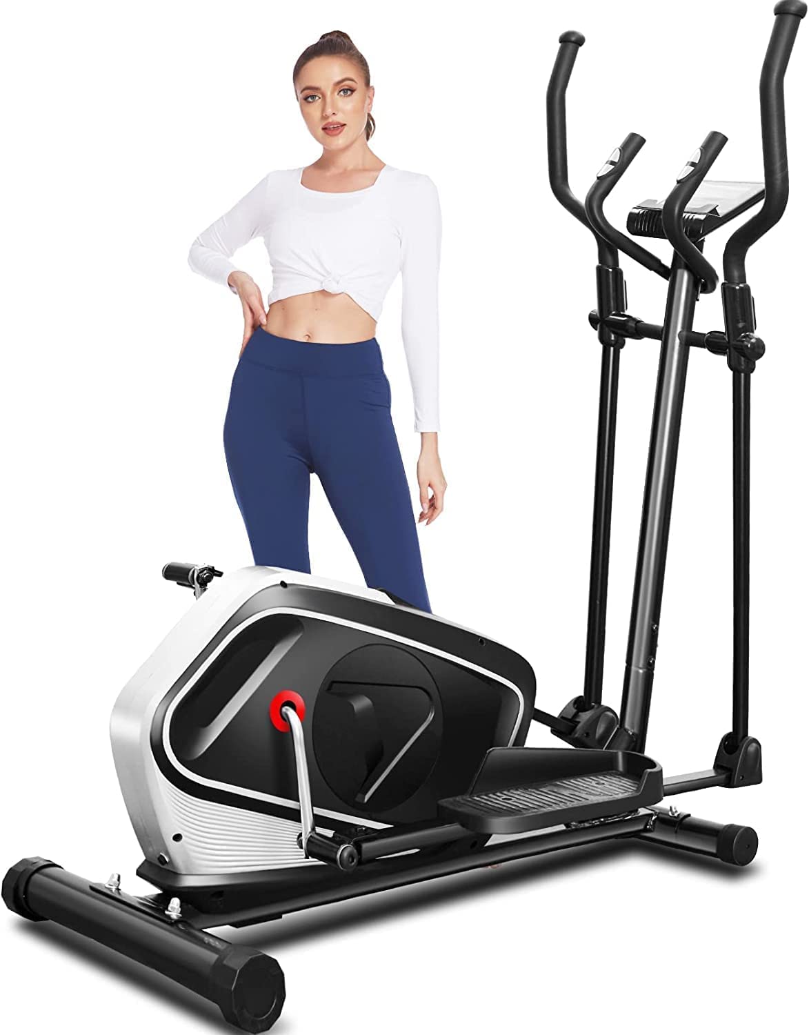 ANCHEER Elliptical Machine,Pre-Programmed Elliptical Machine with 16 Levels of Magnetic Resistence