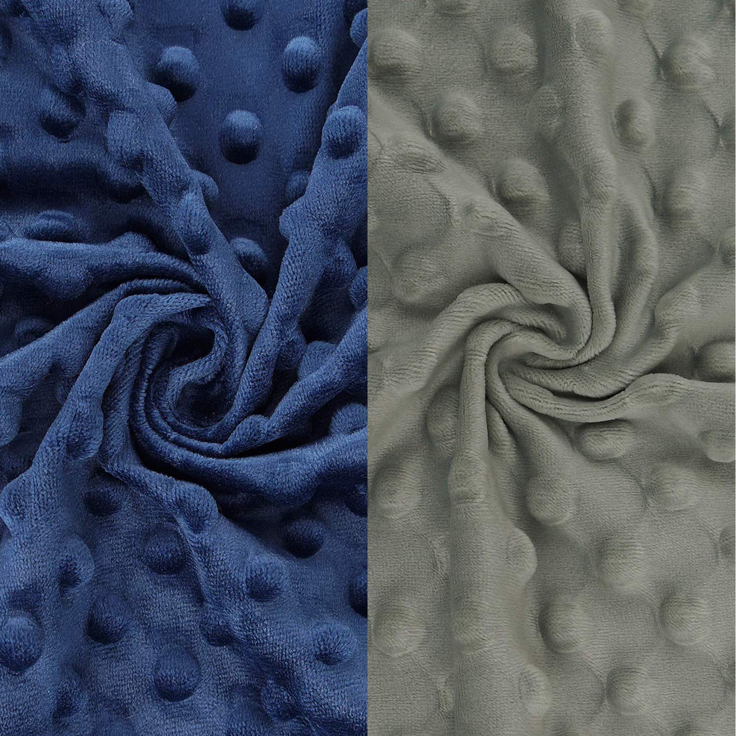 BlueSnail Ultra Soft Minky Dot Changing Pad Cover 2 Pack (Gray+Navy, 2 Pack)