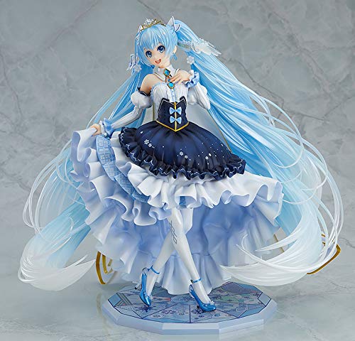 Good Smile Character Vocal Series 01: Hatsune Miku Snow Princess Version 1: 7 Scale PVC Figure,Multicolor,G94134