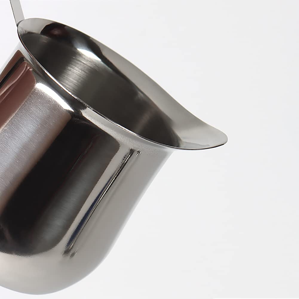 ccHuDE 60ml Stainless Steel Bell Creamer Milk Cream Frothing Pitcher Coffee Pouring Cup Espresso Steaming Pitchers Cream Pour Spout for Cafes